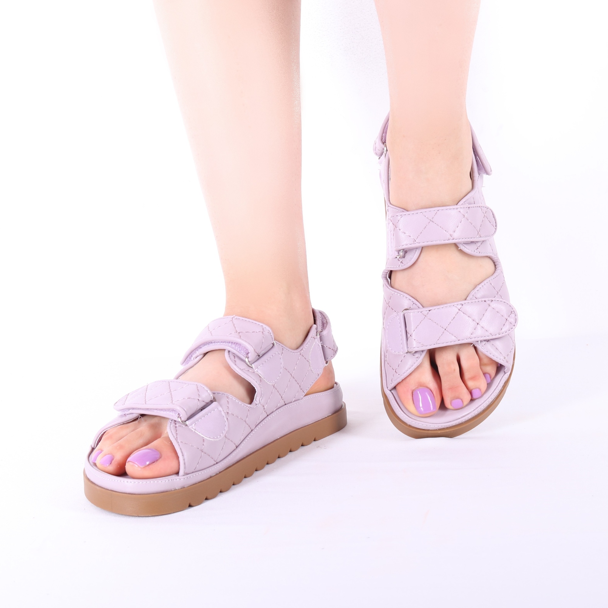 Sandales plats - Violet - 133306 - Vog Tunisie